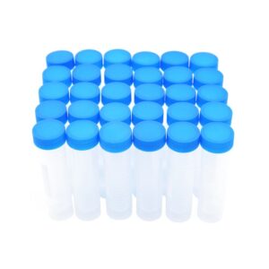 Eowpower 30 Pieces 50 ml Plastic Sample Bottle Vial Storage Container Tube Tubes for Laboratory Lab