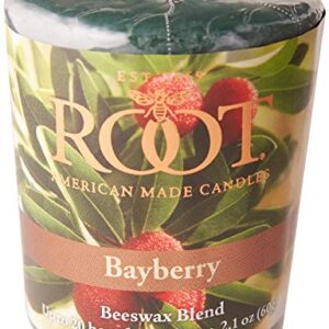 Root Candles 20-Hour Scented Beeswax Blend Votive Candles, 18-Count, Bayberry