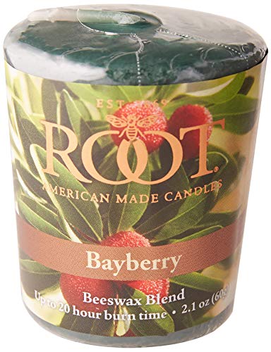 Root Candles 20-Hour Scented Beeswax Blend Votive Candles, 18-Count, Bayberry