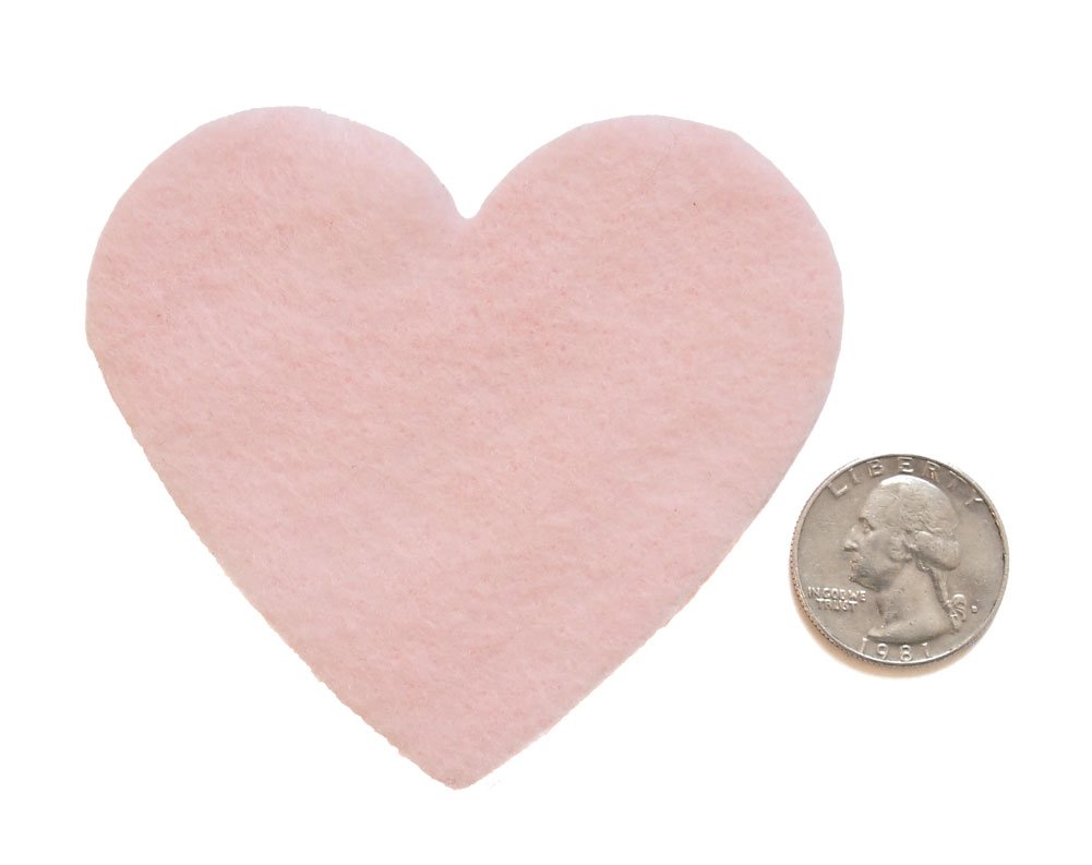 Playfully Ever After 3 Inch 28pc Felt Hearts (Light Pink)