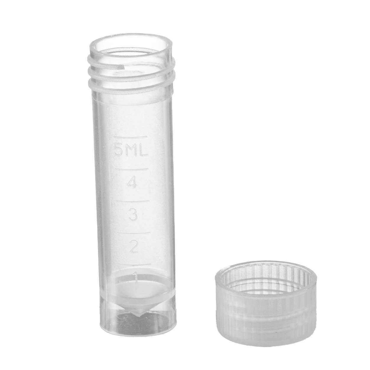 Eowpower 50 Pieces 5 ml Plastic Sample Bottle Vial Storage Container for Laboratory Lab