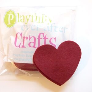 Playfully Ever After 3 Inch 28pc Felt Hearts (Cardinal Red)