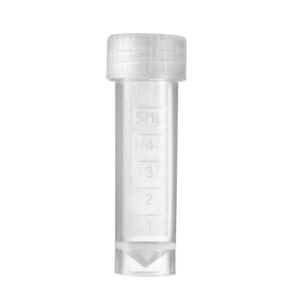 Eowpower 50 Pieces 5 ml Plastic Sample Bottle Vial Storage Container for Laboratory Lab