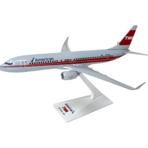 Flight Miniatures American TWA 737-800 1:200 Scale - Plastic Snap-Fit Model Airplane - Collectible Replica of American TWA Airlines Part #ABO-73780H-035