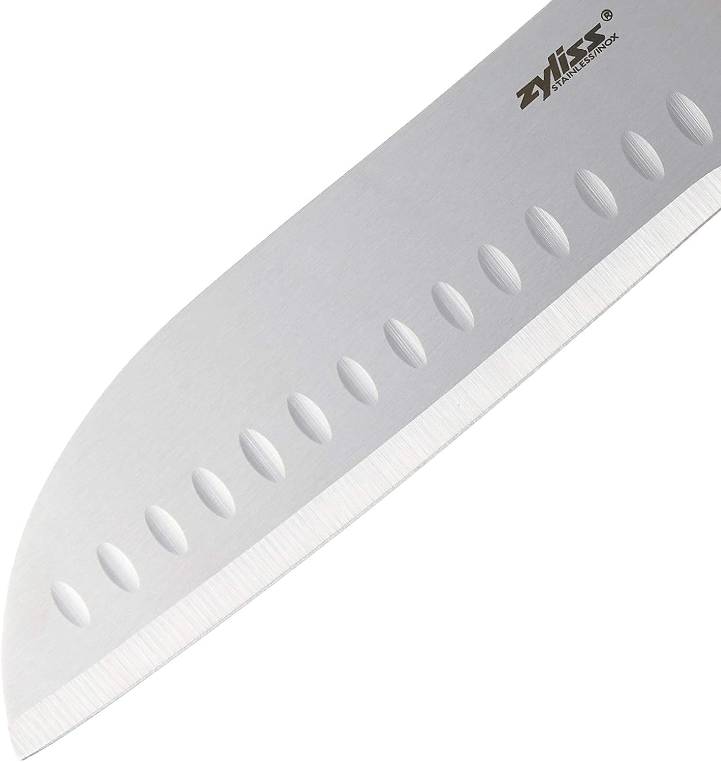 ZYLISS 2 Piece Santoku Knife Set with Sheath Covers, Stainless Steel