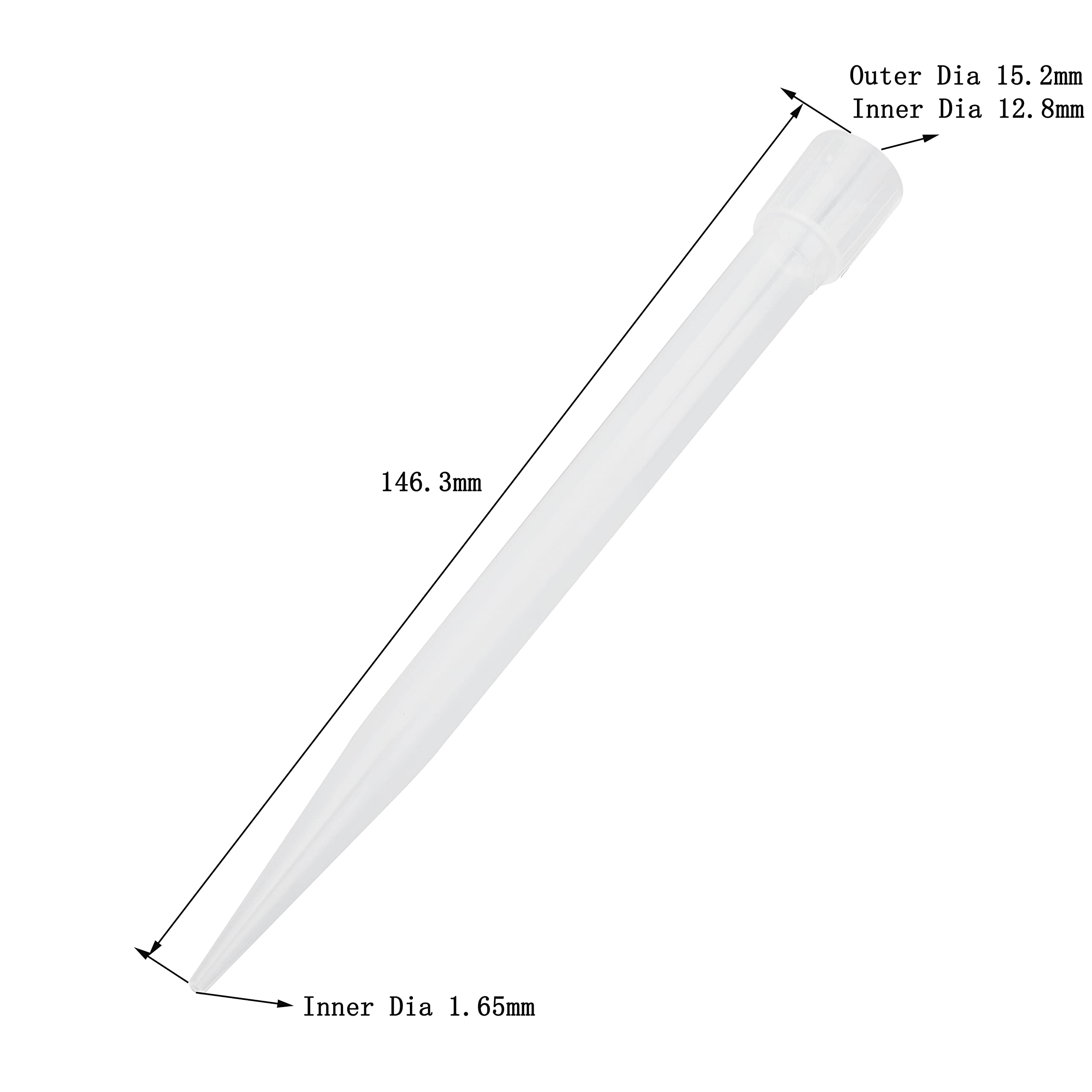 Eowpower 50 Pieces 5 ml Laboratory Lab Plastic Liquid Pipette Pipettor Tips