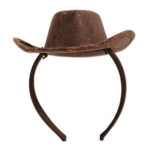 beistle cowboy hat headband multicolor