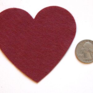 Playfully Ever After 3 Inch 28pc Felt Hearts (Cardinal Red)