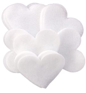 playfully ever after 3 inch 28pc felt hearts (white)