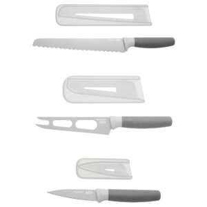 BergHOFF Leo Ceramic Coated Non-Stick Paring Knife, 8.5cm, Stainless Steel, Grey