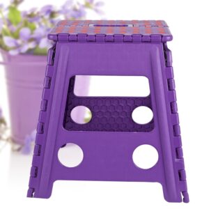 Livebest 15'' Folding Step Stool with Carrying Handle for Kids and Adults,Kitchen and Garden,Hold up to 300lbs