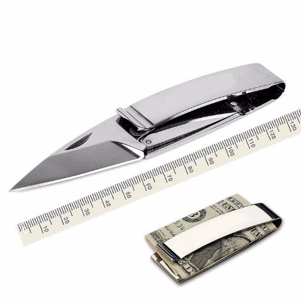 KangTeer Money Clip Folding Knife Outdoor Necessary EDC Tool Multi Portable Wallet Knives Mini Money Holder jackknife