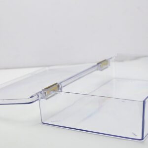 Clear Hinged Plastic Box 10 3/8" L x 6" W x 2" H - 1 Piece Per Pack