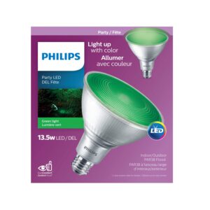 13.5W PAR38 Medium Base Green Glass LED Light Bulb