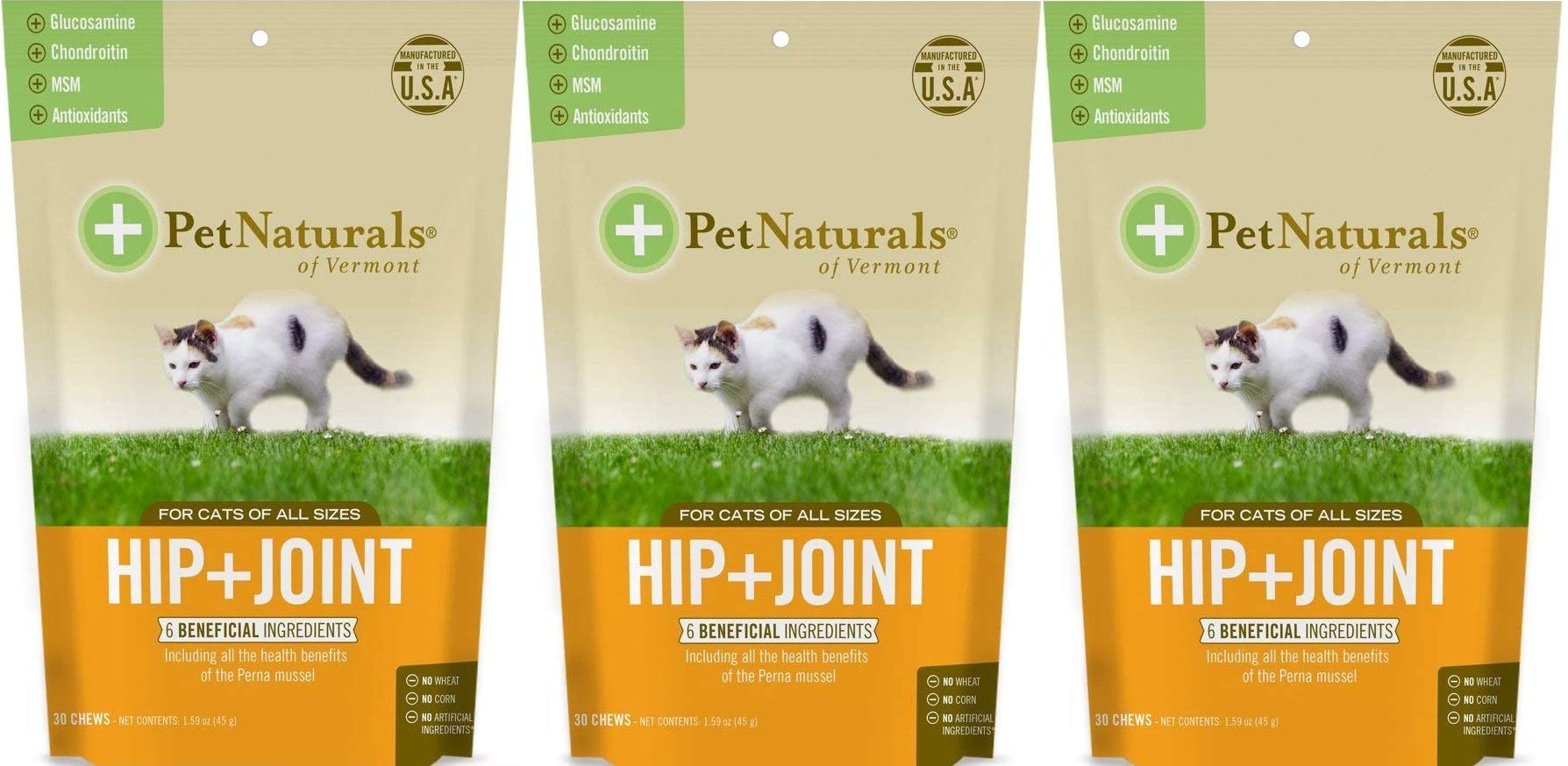 Pet Naturals (3 Pack) of VT Hip + Joint Supplements for Cats