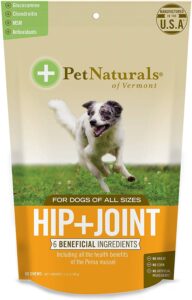 pet naturals (3 pack) of vt hip + joint supplements for dogs