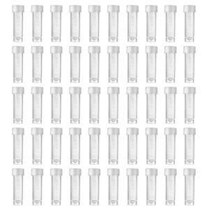 eowpower 50 pieces 5 ml plastic sample bottle vial storage container for laboratory lab