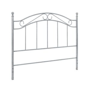 dorel living winnie full/queen metal headboard, pewter