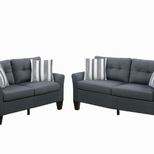 Poundex PDEX- Sofas, CHARCOAL