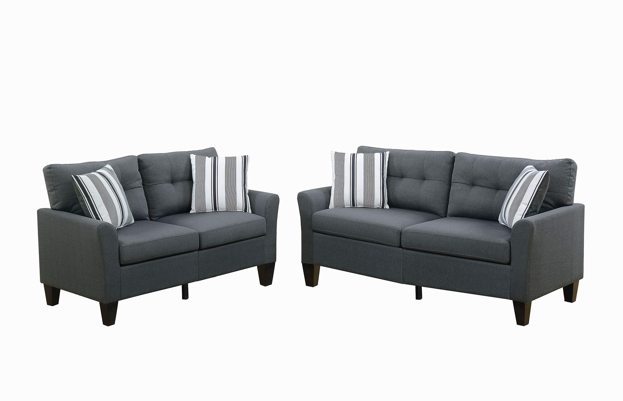 Poundex PDEX- Sofas, CHARCOAL