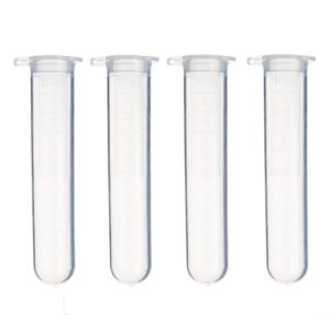 eowpower 50 pieces 10 ml plastic sample vial tube tubes for storage container liquid