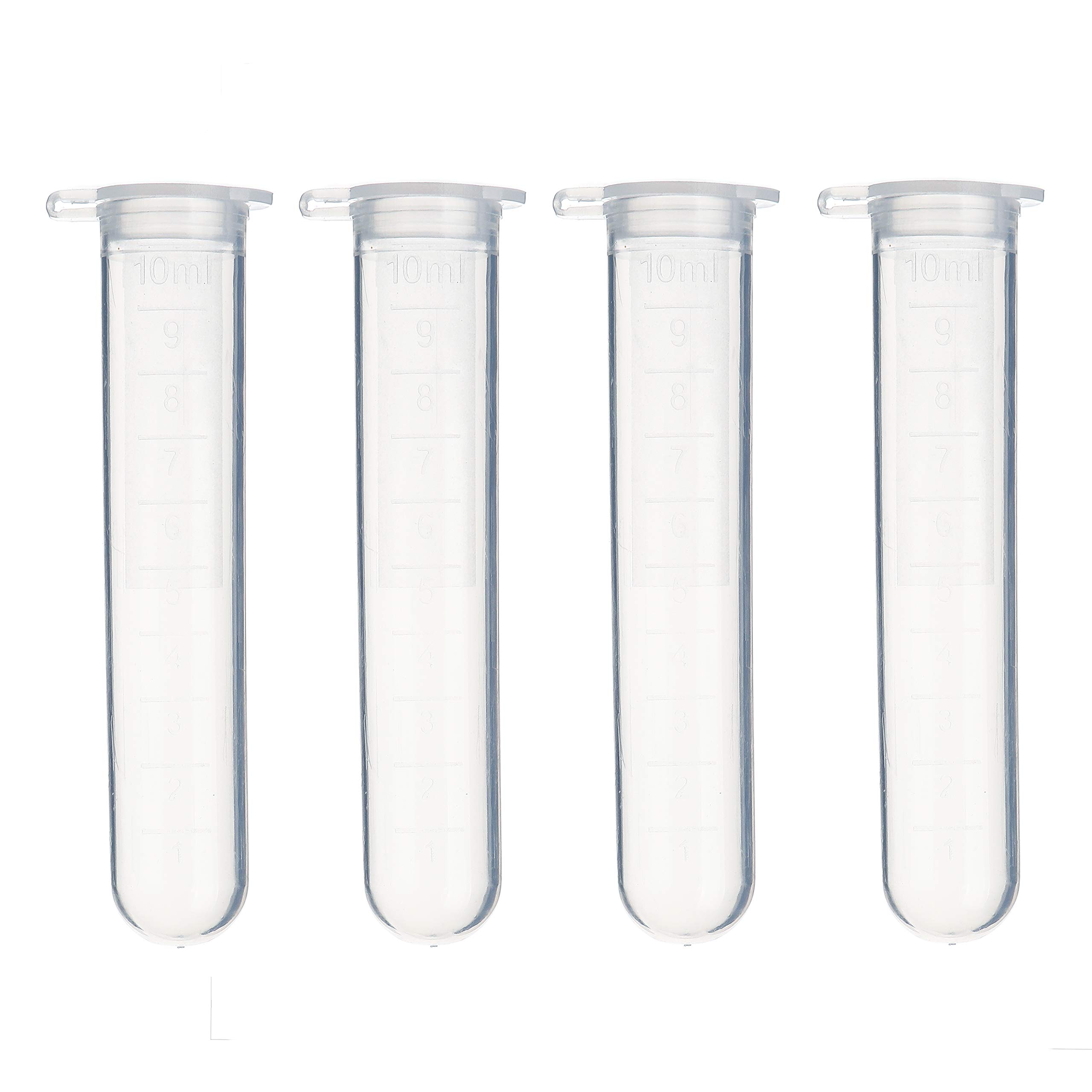 Eowpower 50 Pieces 10 ml Plastic Sample Vial Tube Tubes for Storage Container Liquid