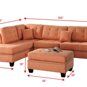 Poundex PDEX- Upholstered Sofas/Sectionals/Armchairs, Citrus