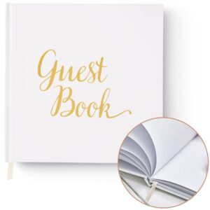 your perfect day wedding guest book - elegant guest book wedding reception, baby shower guest book, polaroid guest book for wedding and special events, wedding guest book polaroid pictures (white&gold)