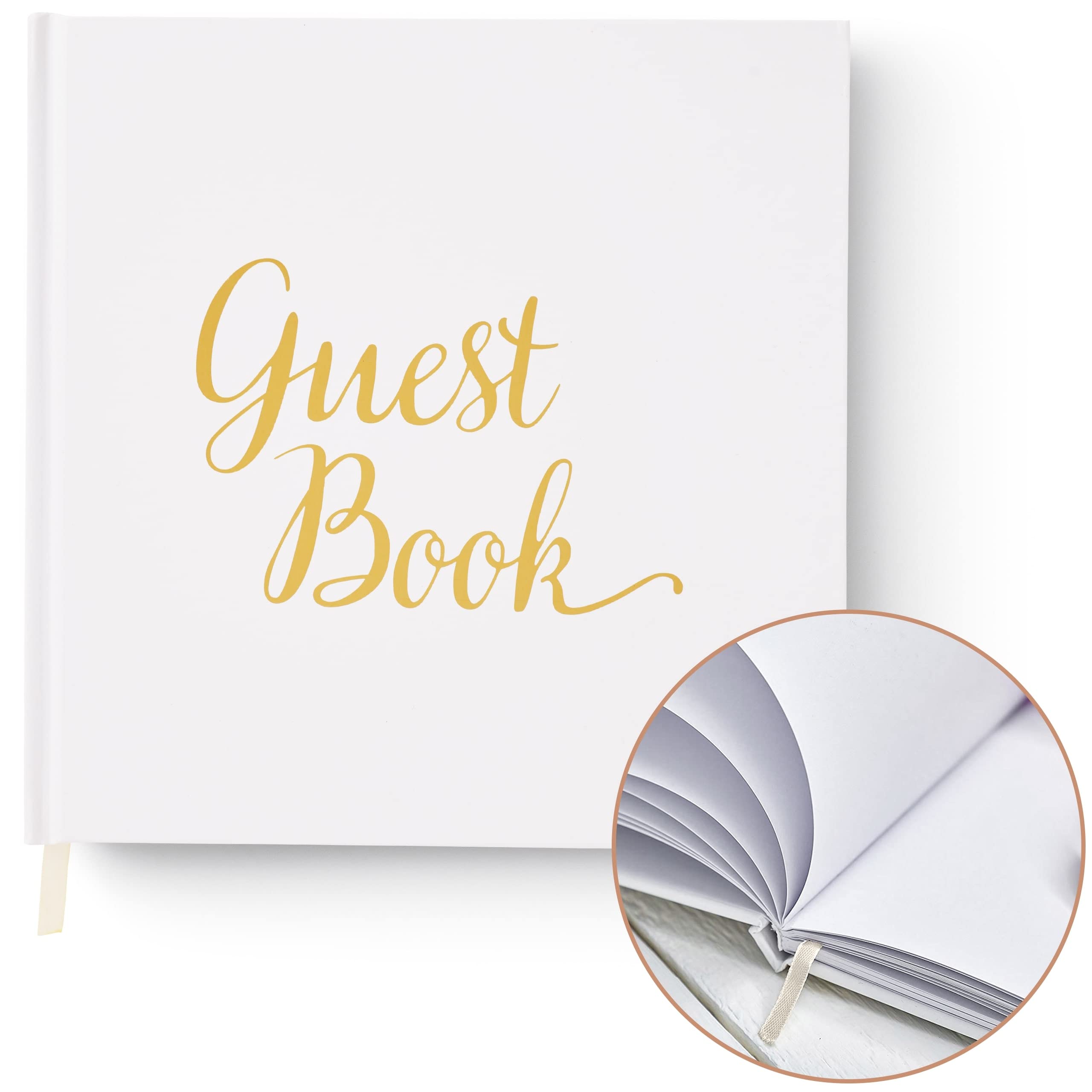 Your Perfect Day Wedding Guest Book - Elegant Guest Book Wedding Reception, Baby Shower Guest Book, Polaroid Guest Book for Wedding and Special Events, Wedding Guest Book Polaroid Pictures (White&Gold)