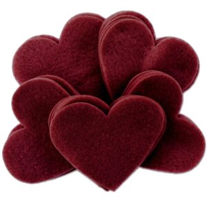 playfully ever after 3 inch 28pc felt hearts (cardinal red)