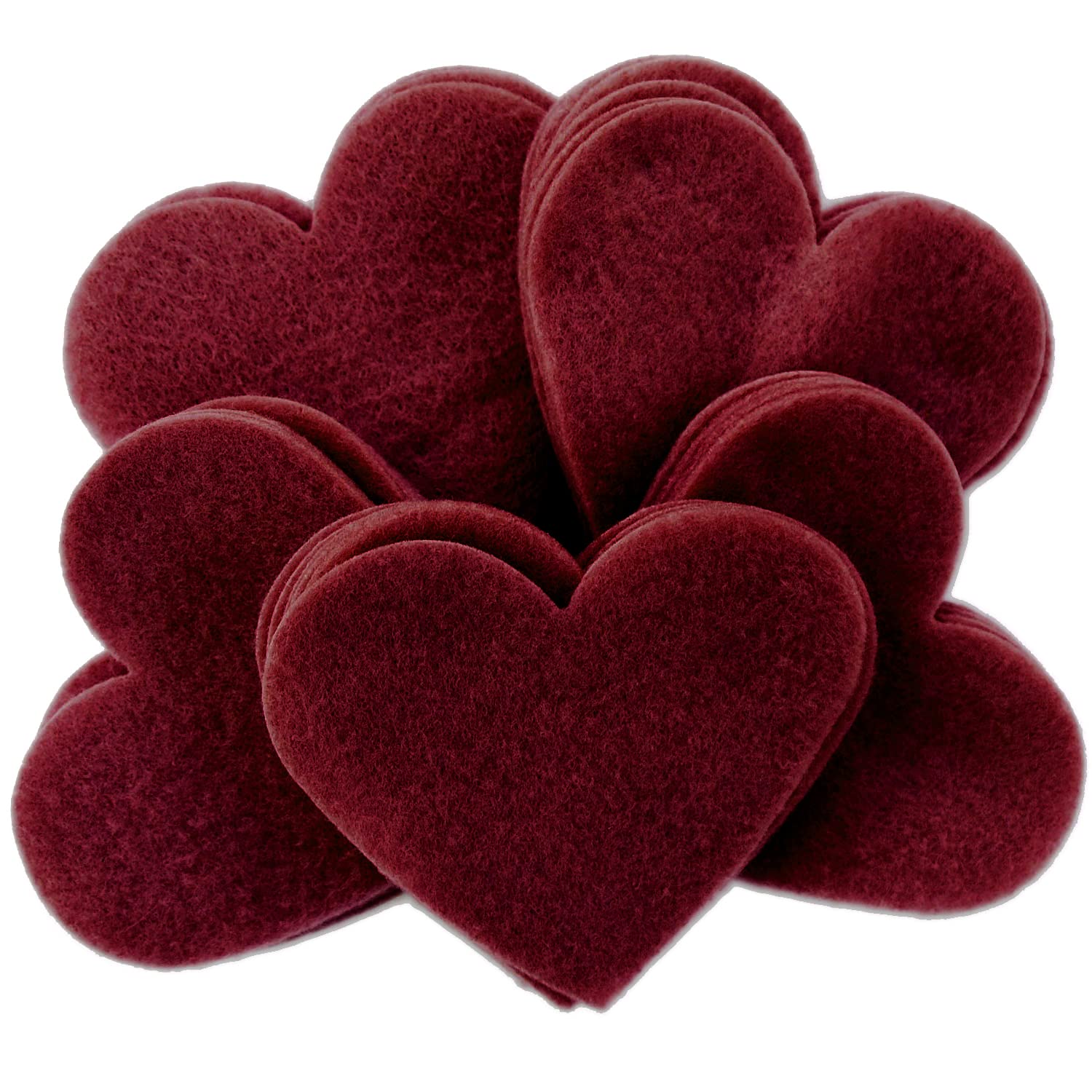 Playfully Ever After 3 Inch 28pc Felt Hearts (Cardinal Red)