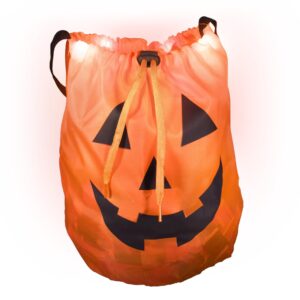 windy city novelties led halloween pumpkin draw string trick or treat candy bag