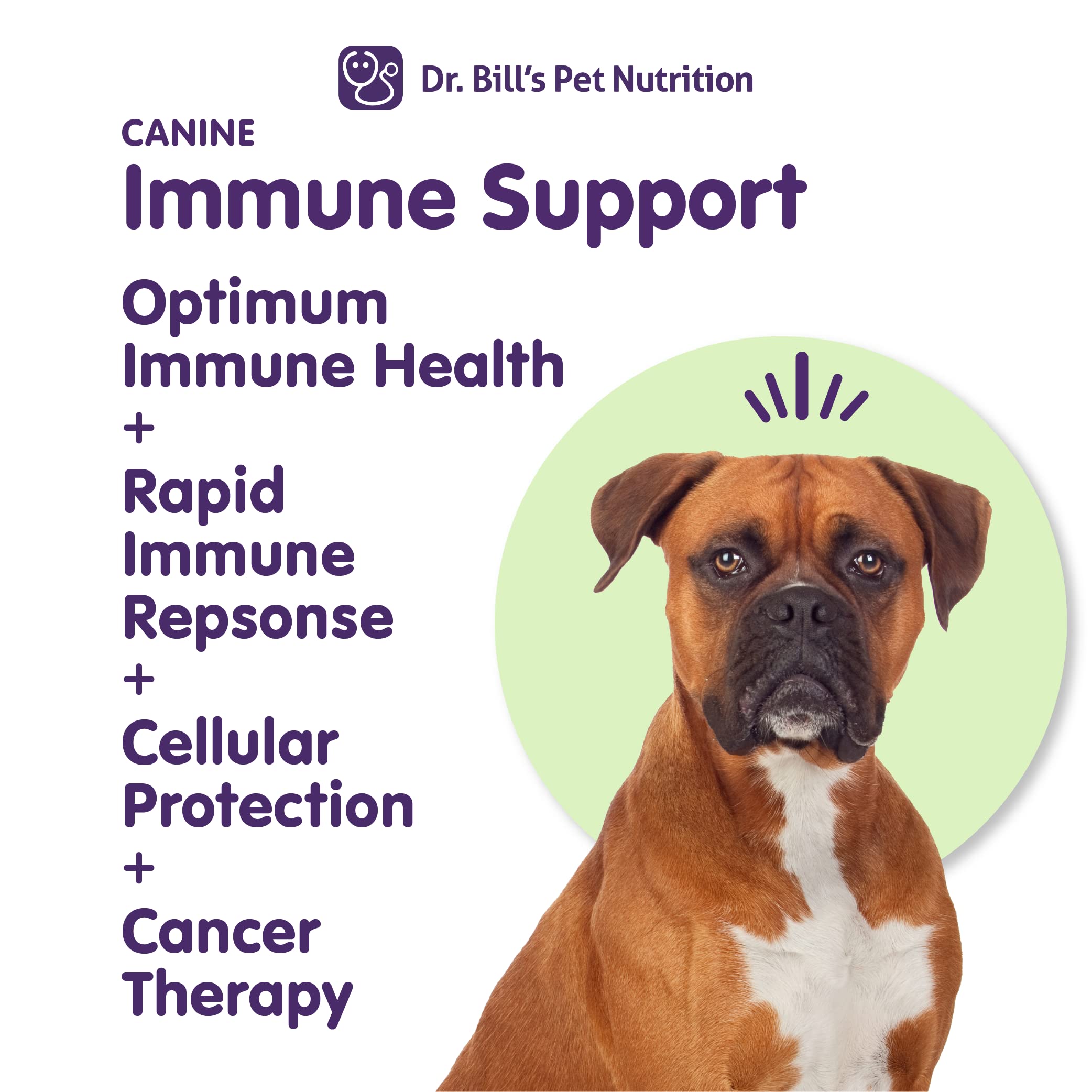 Dr. Bill’s Canine Immune Support | Immune Support for Dogs | Colostrum for Dogs | Pet Supplement | Includes Beta Glucan, Lactoferrin, Colostrum, Zinc, Coenzyme Q-10, and Bifidobacterium