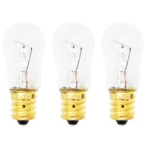 3-pack replacement light bulb for general electric gsh25jsdbss refrigerator - compatible general electric wr02x12208 light bulb