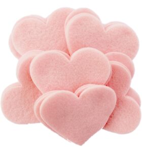 playfully ever after 3 inch 28pc felt hearts (light pink)