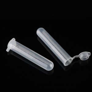 Eowpower 50 Pieces 10 ml Plastic Sample Vial Tube Tubes for Storage Container Liquid