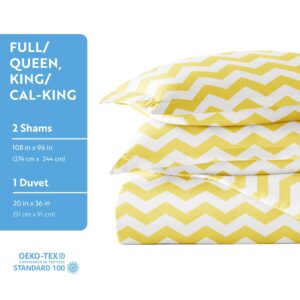 ienjoy Home Ultra Soft Arrow Patterned 3 Piece Duvet Cover Set, Twin, Yellow