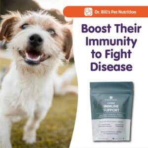 Dr. Bill’s Canine Immune Support | Immune Support for Dogs | Colostrum for Dogs | Pet Supplement | Includes Beta Glucan, Lactoferrin, Colostrum, Zinc, Coenzyme Q-10, and Bifidobacterium