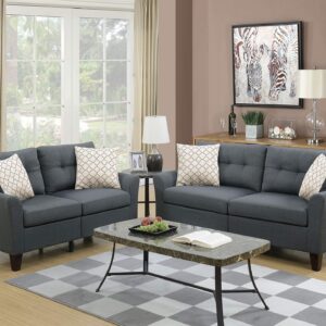 Poundex PDEX- Sofas, CHARCOAL