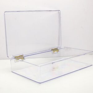 Clear Hinged Plastic Box 10 3/8" L x 6" W x 2" H - 1 Piece Per Pack