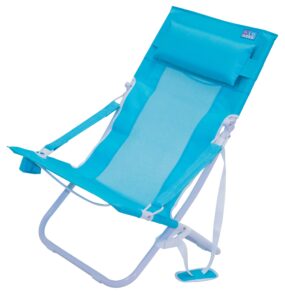 rio beach portable compact fold breeze beach sling chair, teal