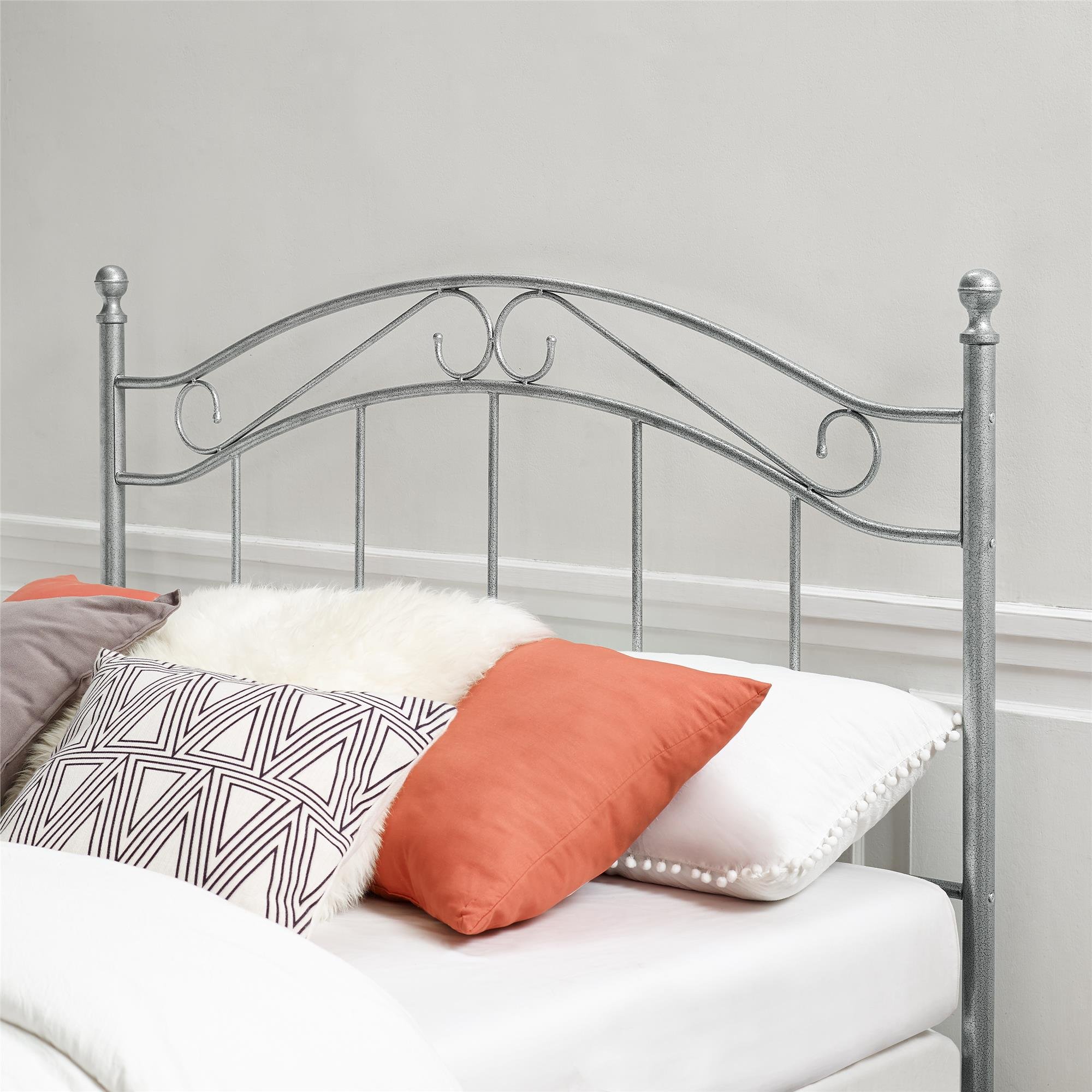 Dorel Living Winnie Full/Queen Metal Headboard, Pewter