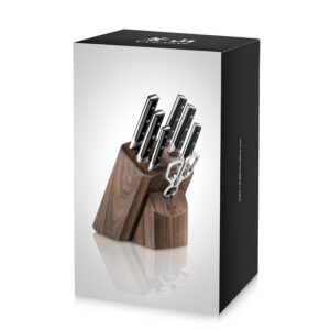 Cangshan TC Series 1021219 Swedish 14C28N Steel Forged 8-Piece Knife Block Set, Walnut