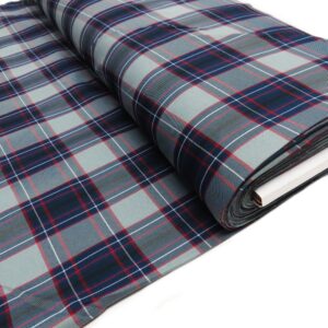 uniform plaid fabric - 60” wide | 100% polyester - checked pattern with multiple colors - for school uniforms &garments