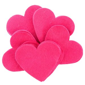 playfully ever after 3 inch 28pc felt hearts (pink)