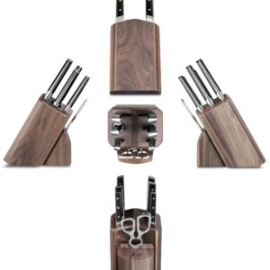 Cangshan TC Series 1021219 Swedish 14C28N Steel Forged 8-Piece Knife Block Set, Walnut