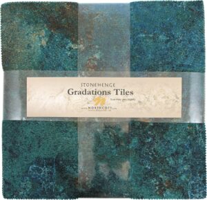 stonehenge gradations oxidized copper stone tiles 42 10-inch squares layer cake northcott