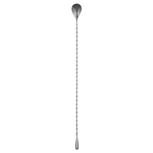 Restaurantware Bar Lux 16 Inch Bar Spoon 1 Corkscrew Handle Cocktail Stirrer Spoon - Long Commercial Stainless Steel Cocktail Mixing Spoon For Stirring And Mixing Cocktails For Professionals