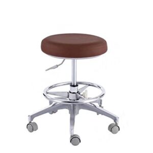 Aphrodite Dental Height Adjustable Lab Stool Leisure Chair Micro Fiber Leather Commercial Furniture by Purple-Violet