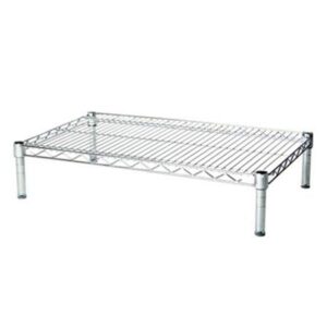 shelving inc. 24"d x 30"w chrome wire shelving with 1 tier shelf, weight capacity 800lbs per shelf